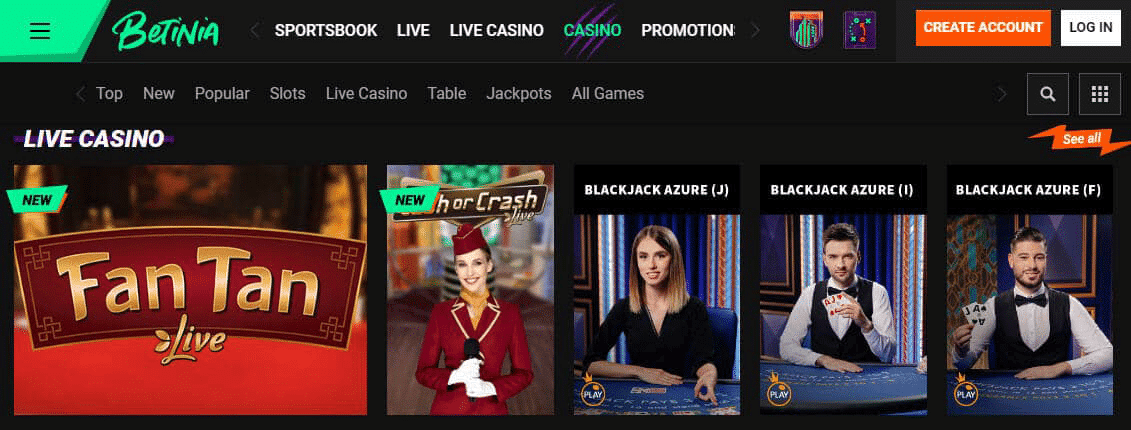 Betinia Casino Review 2025 | Bonus Codes & Games