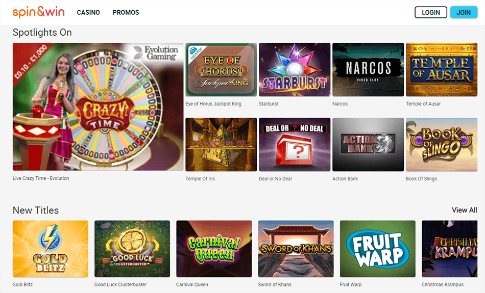 Spin and Win Casino Review 2025 | Bonus Codes & Games