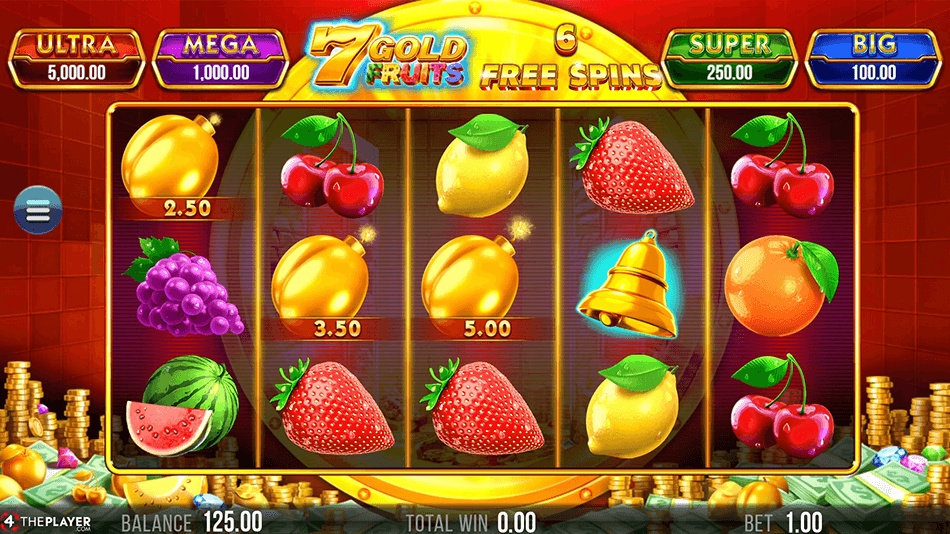 7 Gold Fruits Slot Game Review & Bonus